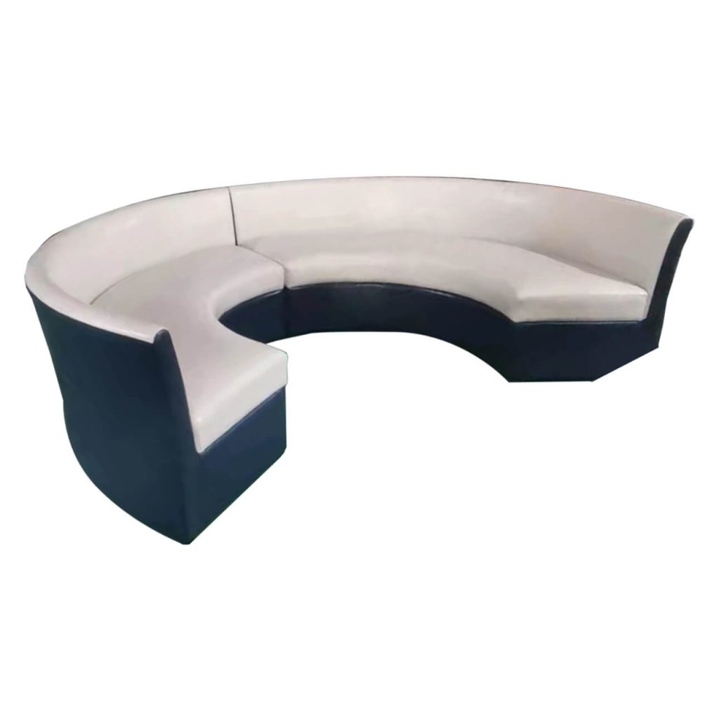 Modern Large Half Circle Lounge Sofa with Round Shape and Channel Back ...