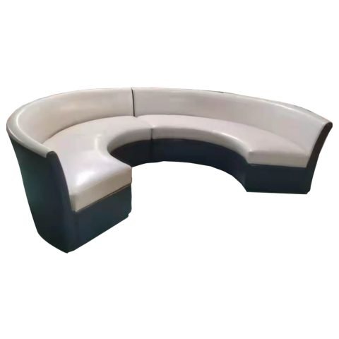 Modern Large Half Circle Lounge Sofa with Round Shape and Channel Back ...