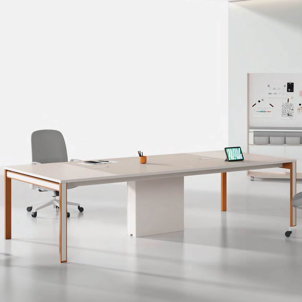 FOH-WW-PG64 - Straight Metal Legged Conference Table | Restaurant Furniture