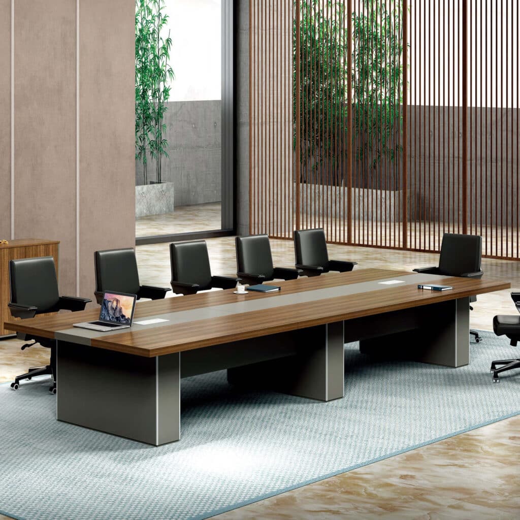 Wood Conference Table with Wire Management Features | Restaurant Furniture