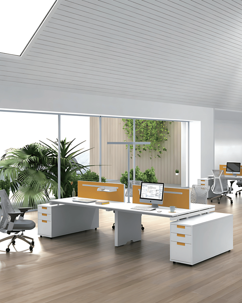 Modern Minimalist Office Workstation with Eco-friendly Materials