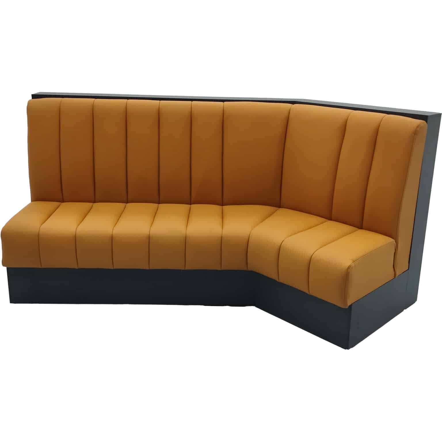 Corner Channel-Tufted Booth – Mustard | Restaurant Furniture