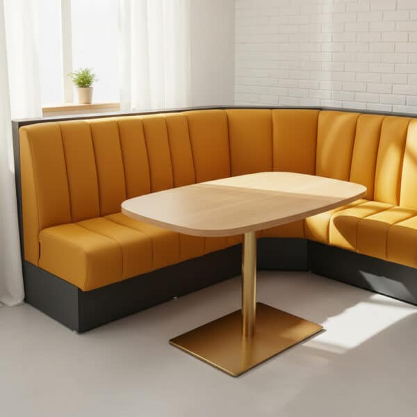 Modern L-Shaped Corner Restaurant Booth | Restaurant Furniture