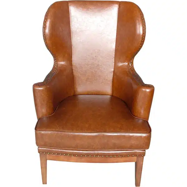 Vintage Brown Leather Wingback Armchair | Restaurant Furniture